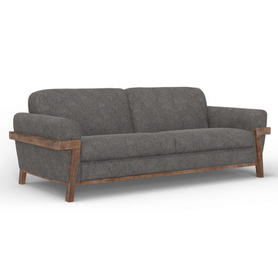 International Furniture Direct Loft Brown Wooden Frame & Base, Sofa ...
