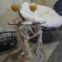 Astoria Grand Beldin Glass Top Figurine End Table & Reviews | Wayfair