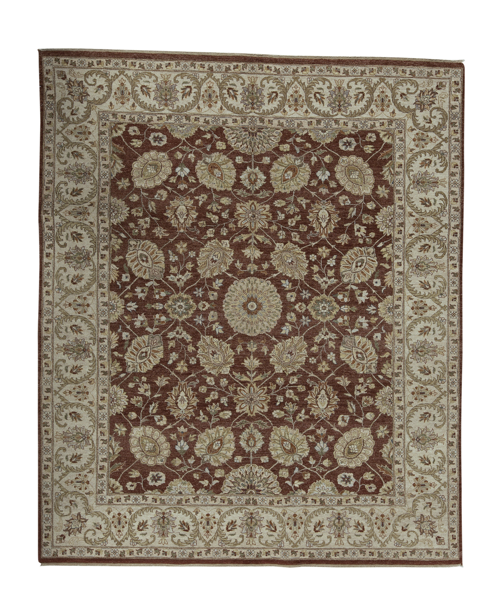 Bokara Rug Co., Inc. Hand-Knotted High-Quality Rust and Ivory Area Rug ...
