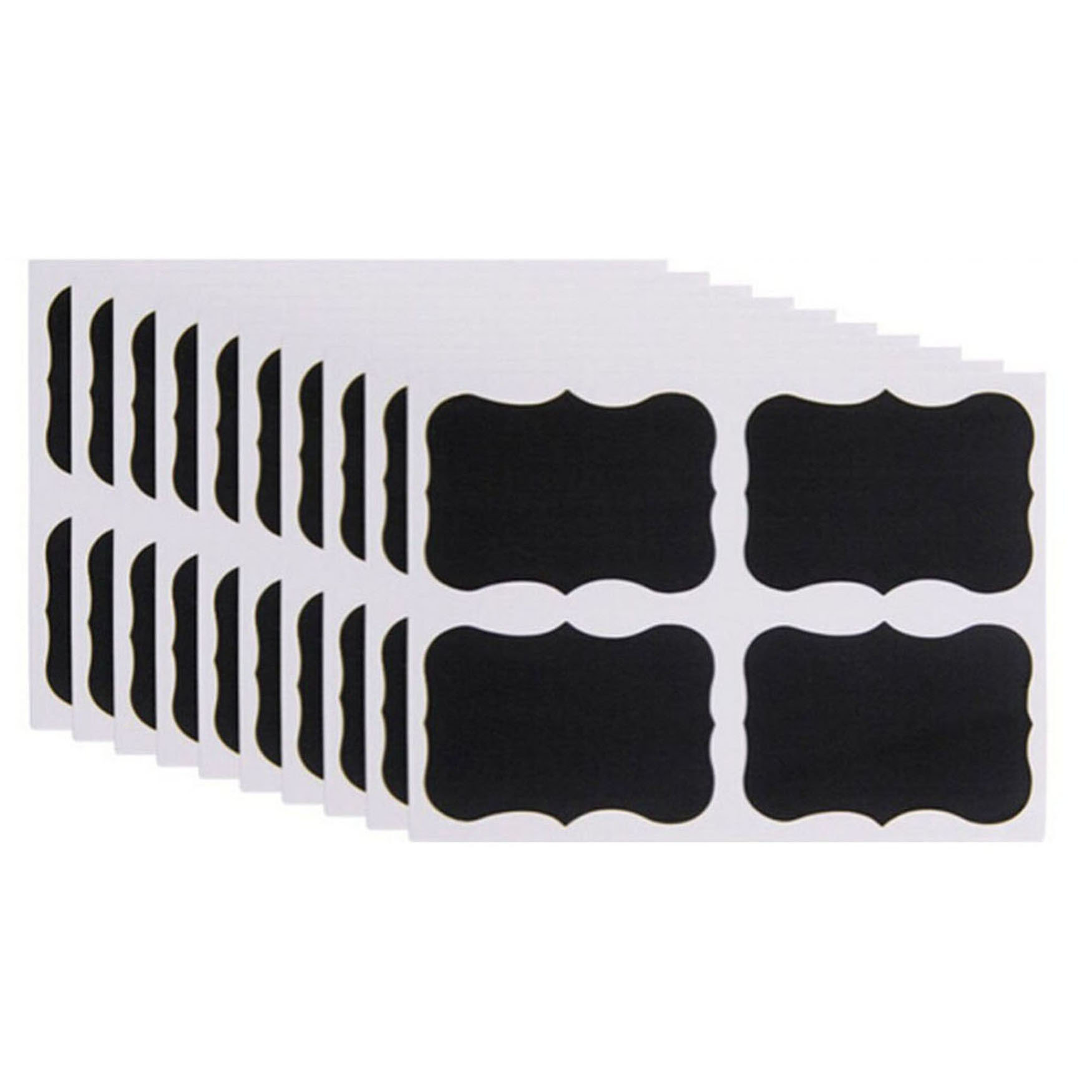 Red Barrel Studio Black Chalkboard Labels Fancy Cut Removable Stickers ...