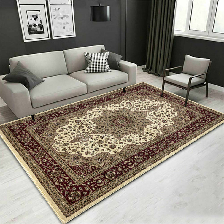 Rosalind Wheeler Floral Machine Woven Area Rug | Wayfair.co.uk