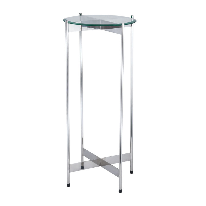 Orren Ellis Fischer Glass Top End Table & Reviews | Wayfair