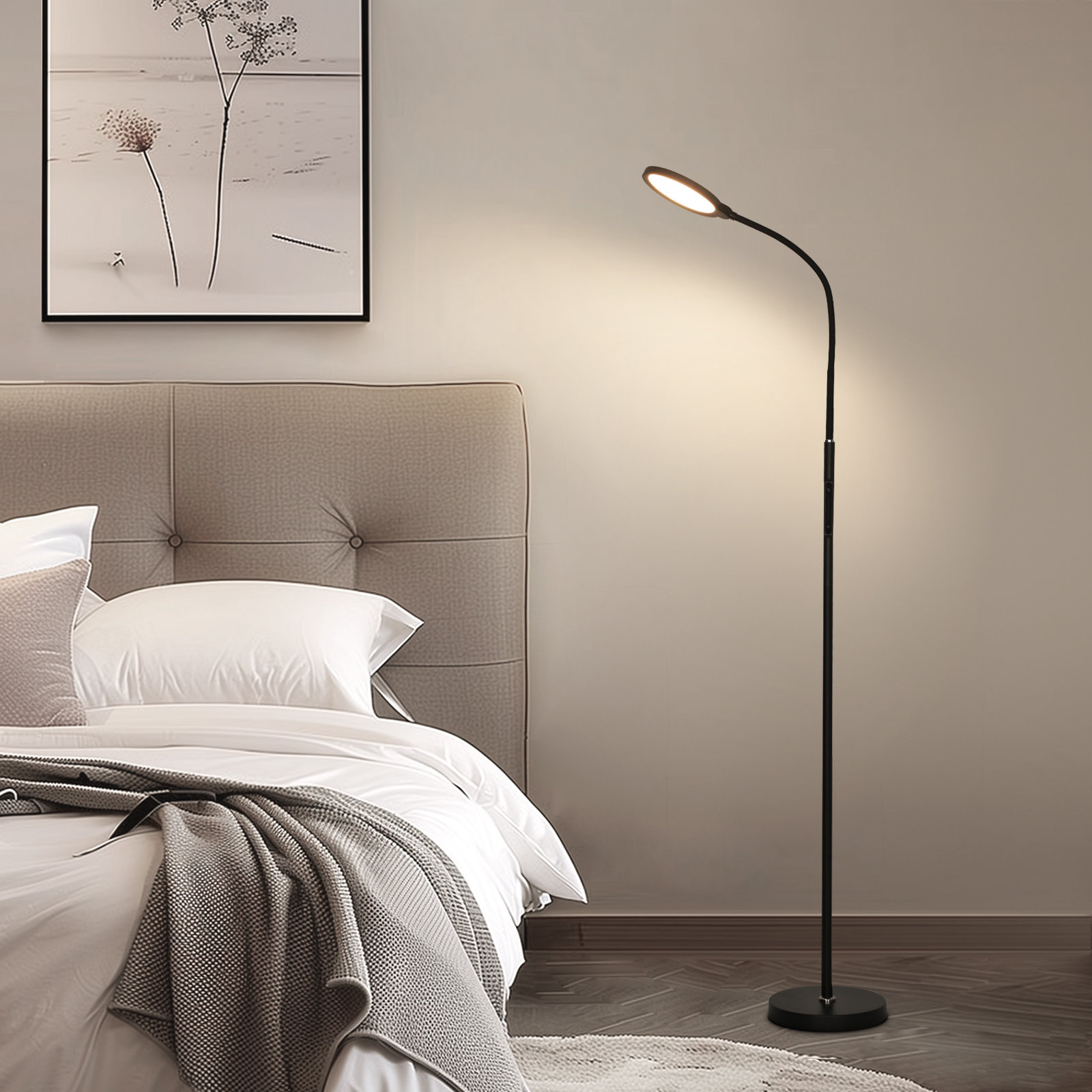 Wrought Studio Ingbert 64" LED Task/Reading Floor Lamp with Remote ...