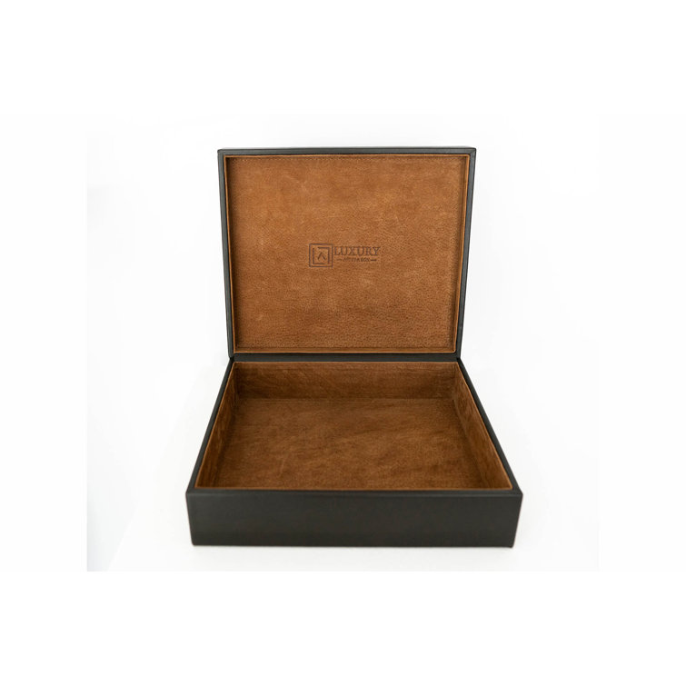 LUXURY ART IN A BOX Handmade Faux Leather Decorative Box | Wayfair