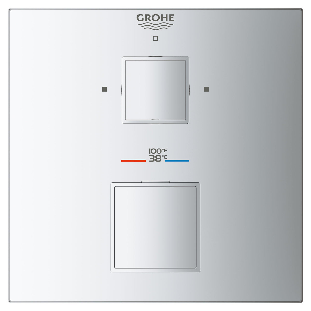 GROHE Grohtherm Cube® Thermostatic Complete Shower System with Rough-in ...