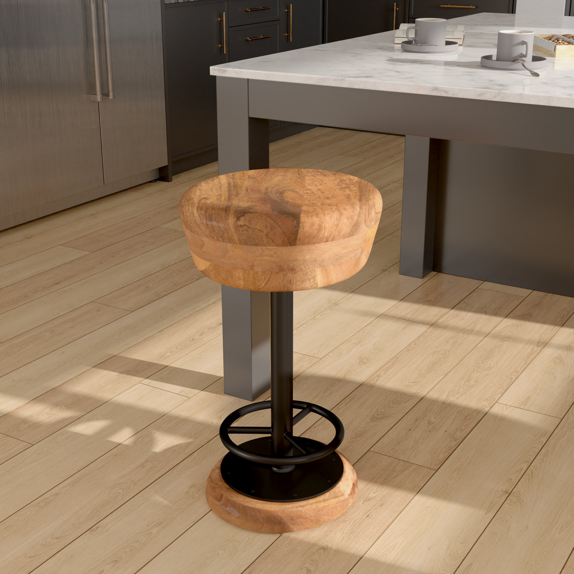 Williston Forge Rustic Charm Swivel Counter Bar Stool 24 Inch ...