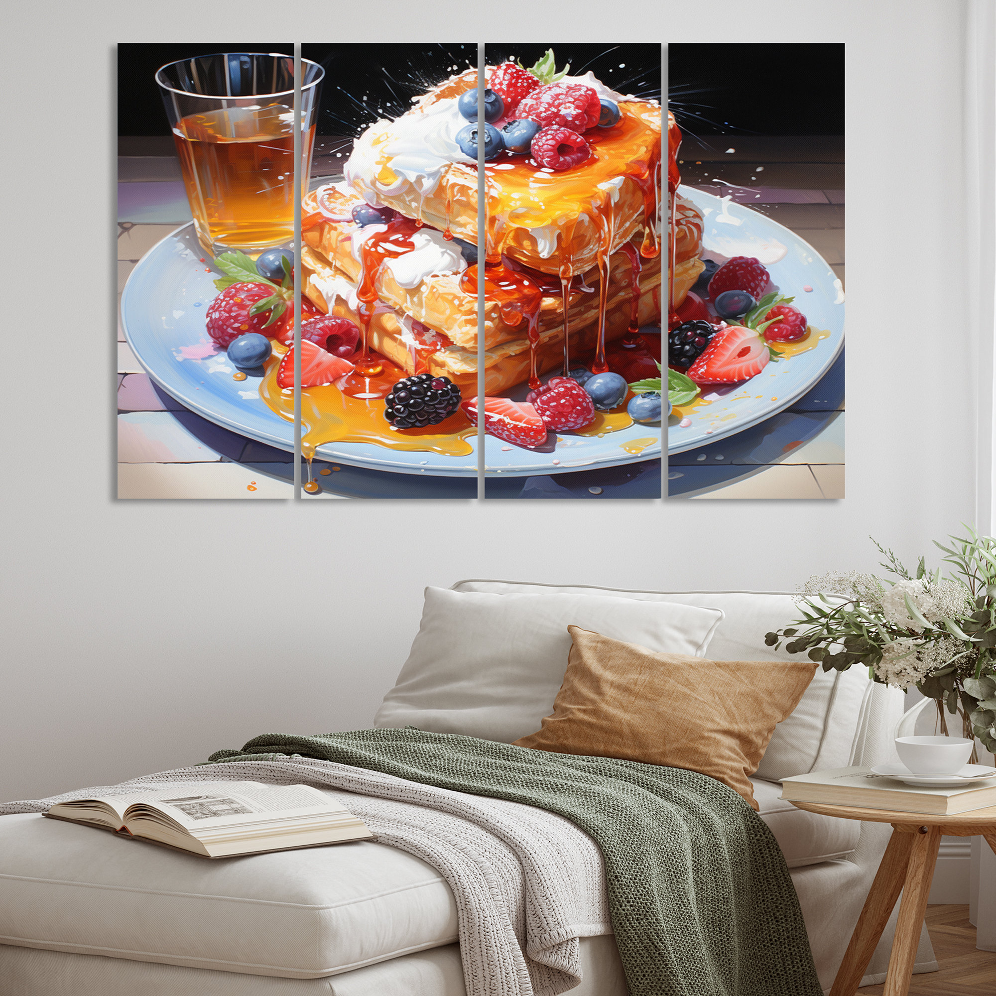 Latitude Run® Waffles And French Toast I - Breakfast Metal Wall Art ...