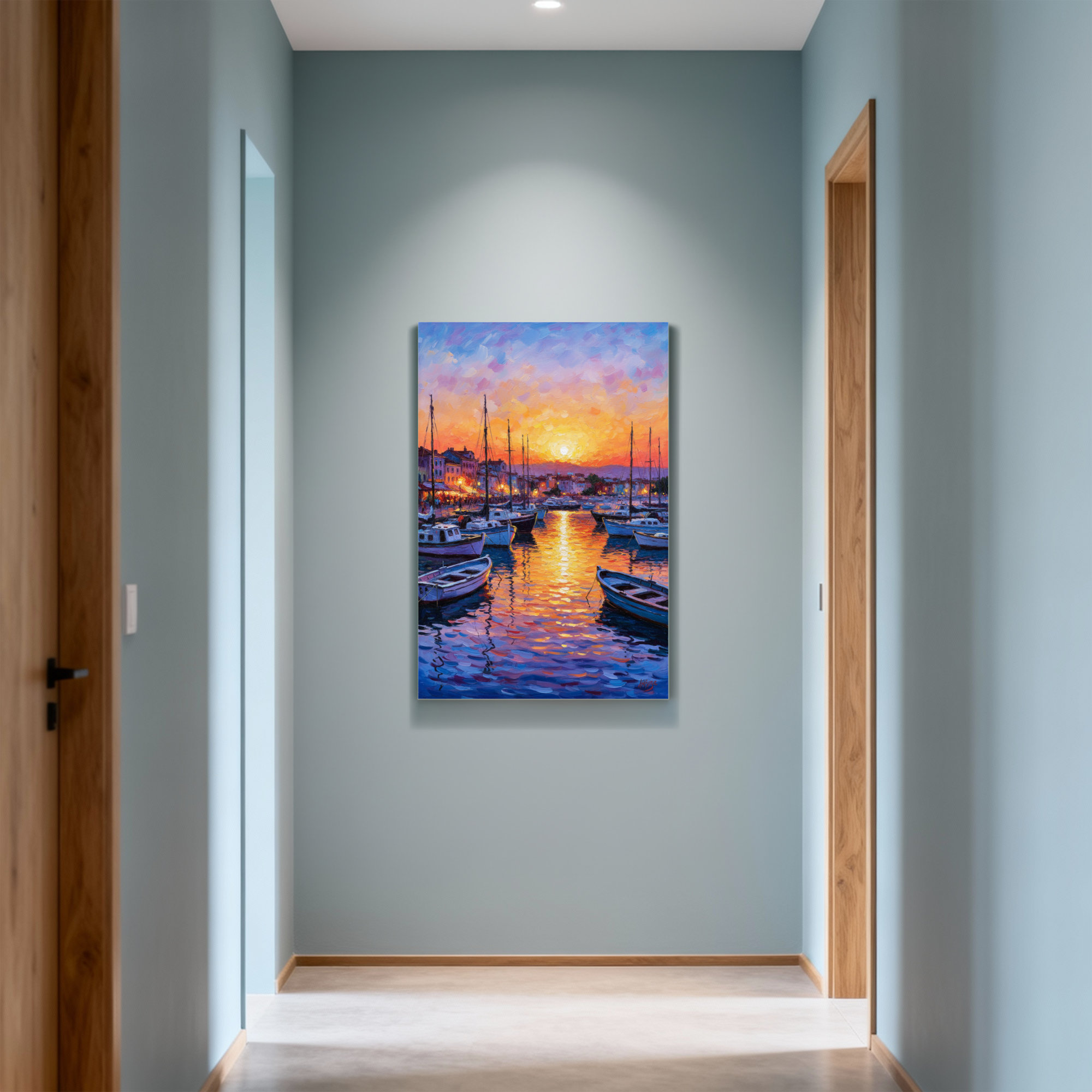 Canora Grey Landscape & Nature Sunset Harbor Boats Reflections Colors ...