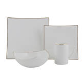 Red Vanilla Extreme 16 Piece Bone China Dinnerware Set, Service for 4 ...