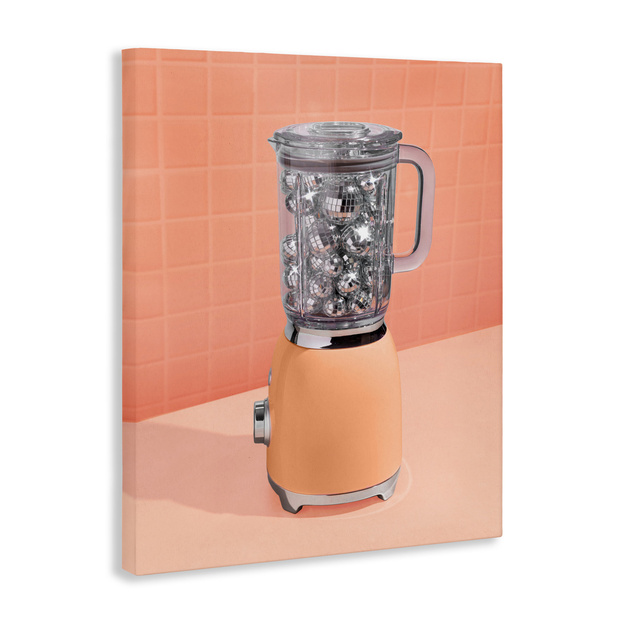 Ebern Designs Orange Retro Disco Blender Canvas, design by LISH ...