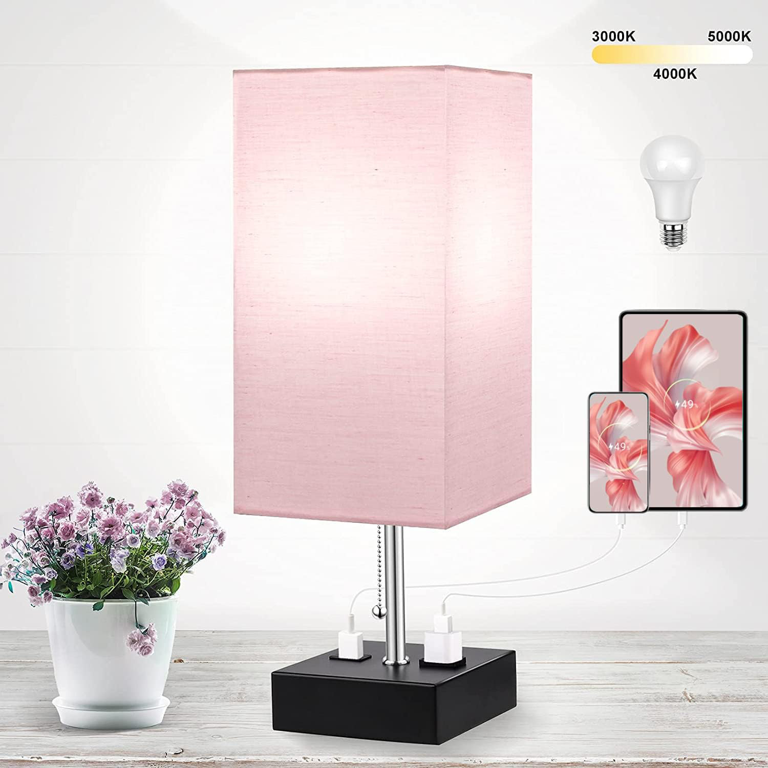 Ebern Designs Njomza Metal USB Table Lamp | Wayfair