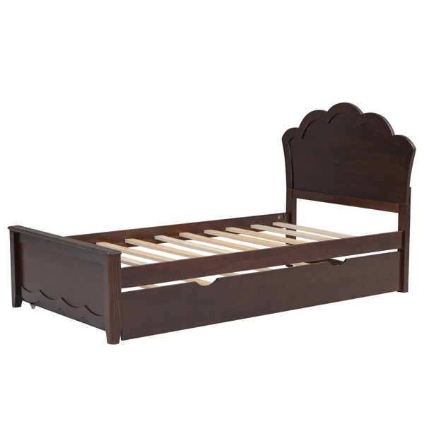 Fu Owner Wooden Platform Bed With Trundle | Wayfair