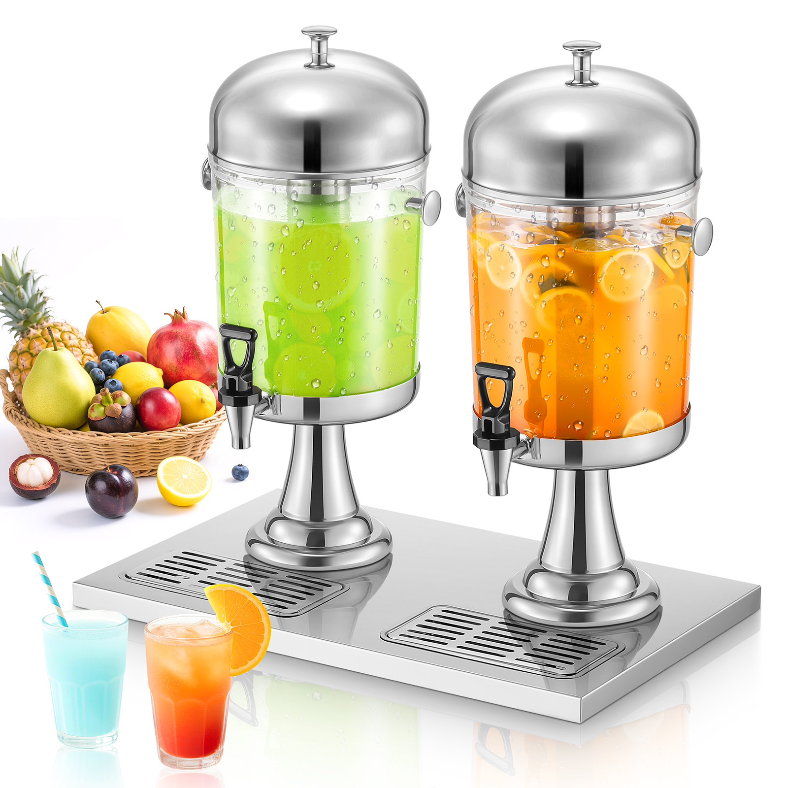 Prep & Savour Beverage Dispenser, 4.4 Gallon Drink Dispensers For ...
