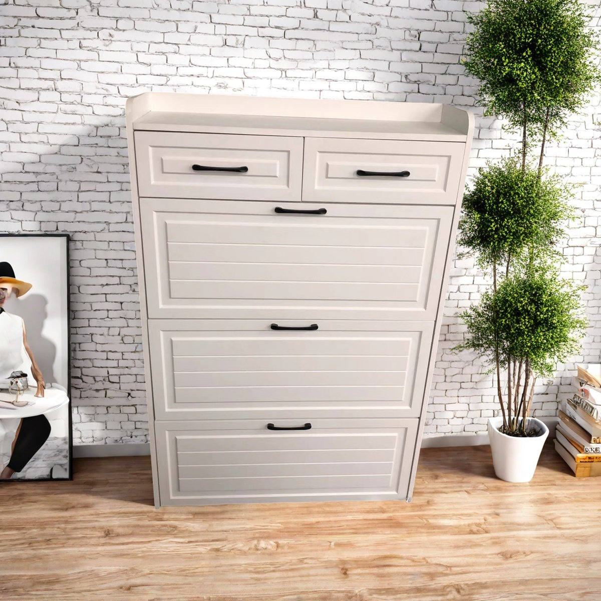 Lark Manor™ Mdf Vacuum Formed Board Double Draw Three Shoe Plate Shoe ...