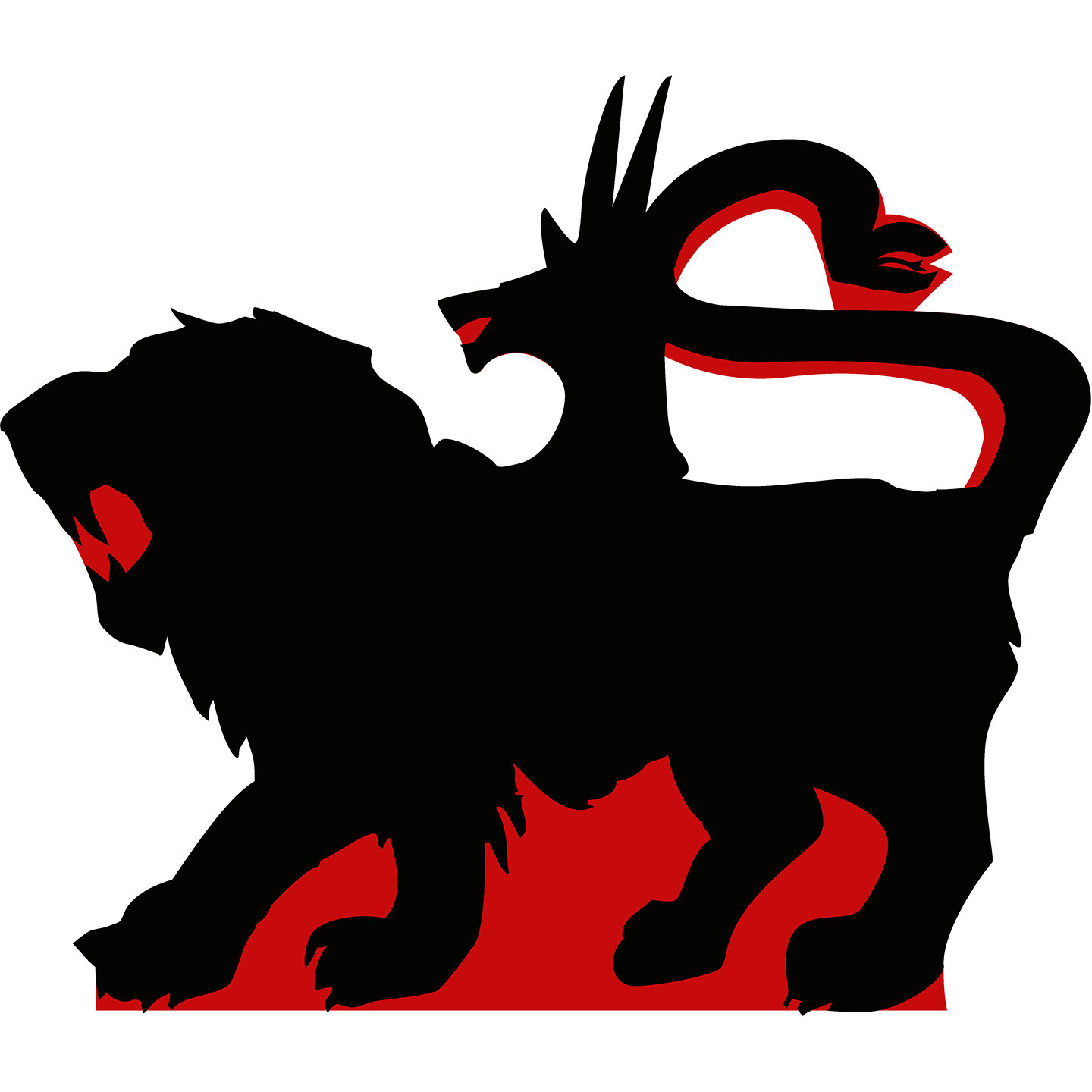 Wet Paint Printing Chimera Lion Goat Snake Mythical Creature Monster ...