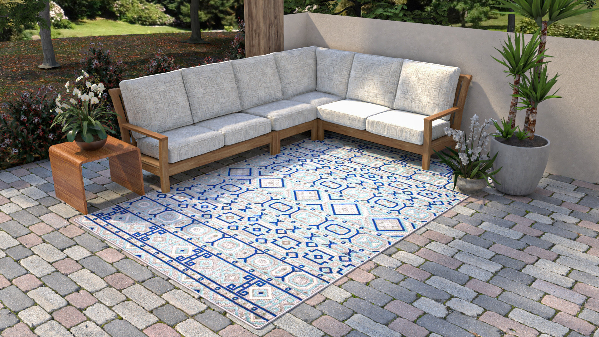 Dakota Fields Alijandro Moroccan Ivory Indoor / Outdoor Area Rug | Wayfair