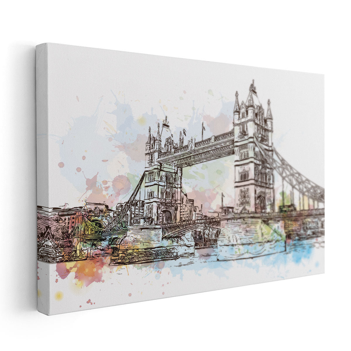 Astoria Grand Sketch of Tower Bridge London - Canvas Print Wall Art | Wayfair
