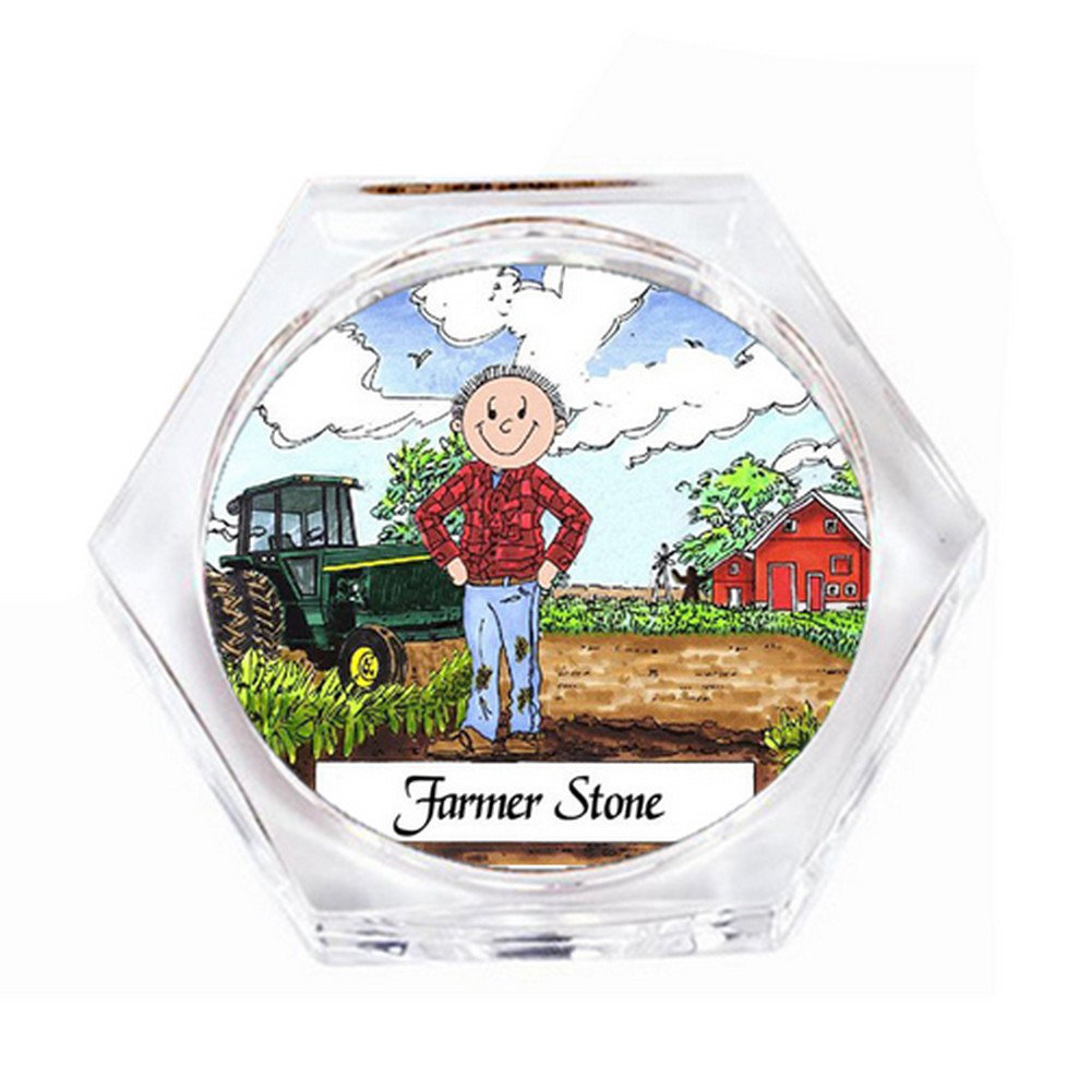 Printed Perfection Personalized Farmer - Male Drink Coaster Gift Set (4 ...