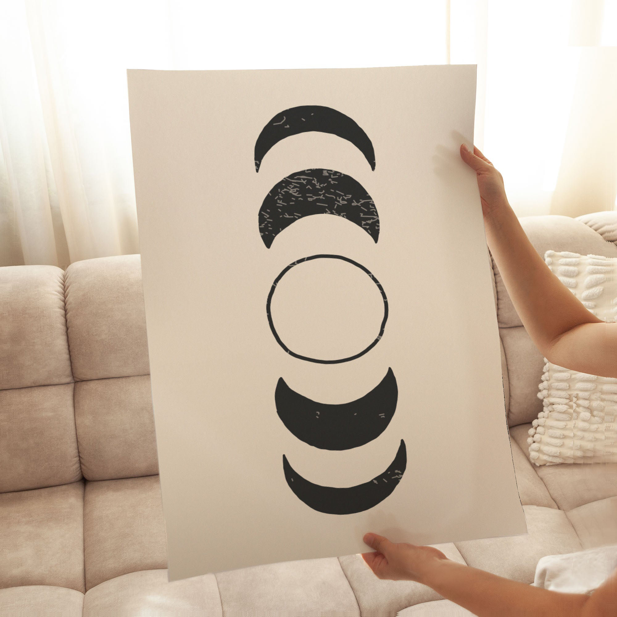 Wrought Studio™ Astronomy and Space Moon Phases IV Bohemian Unframed ...