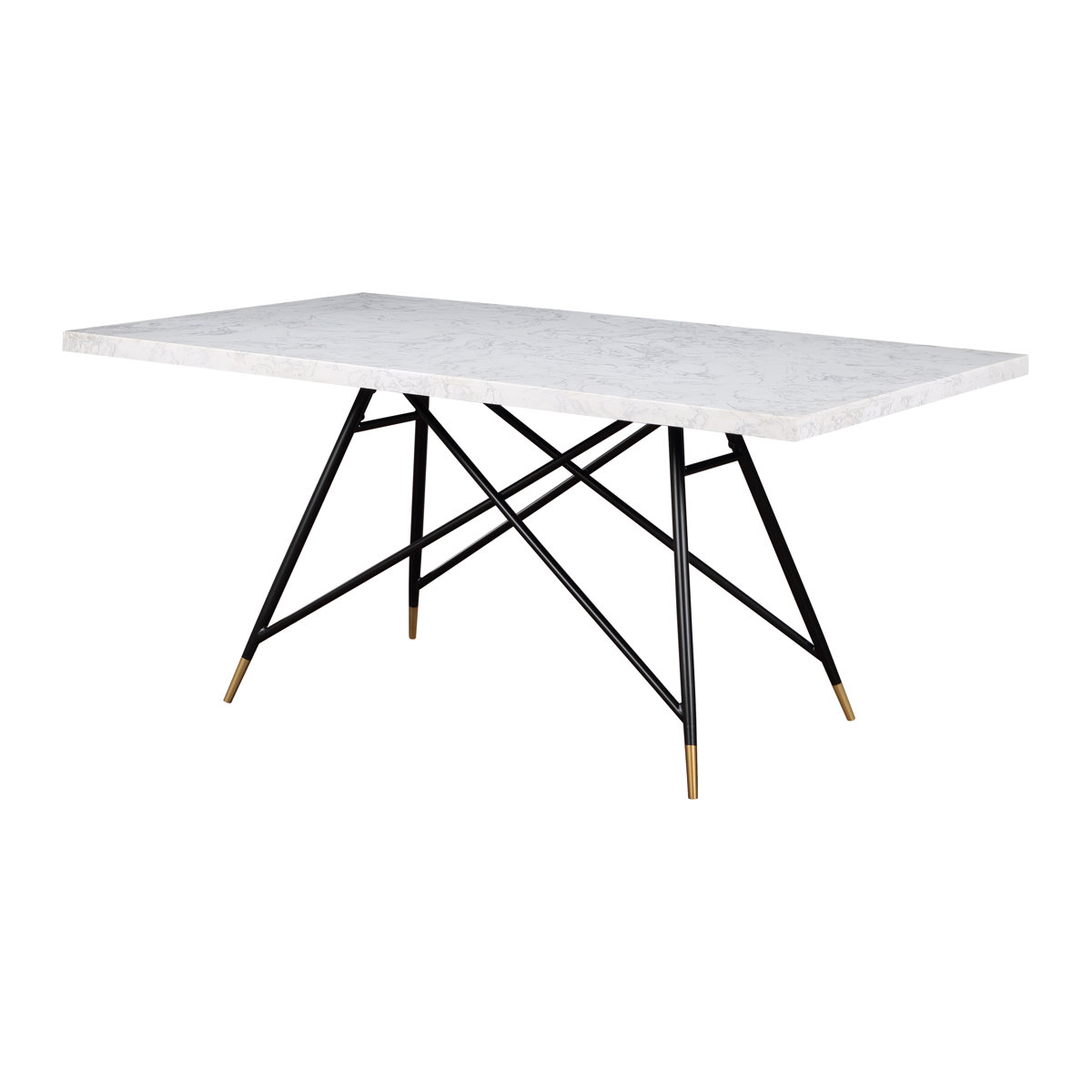 Mercer41 Tirell 5 - Piece Rectangular Dining Table Set in White and ...