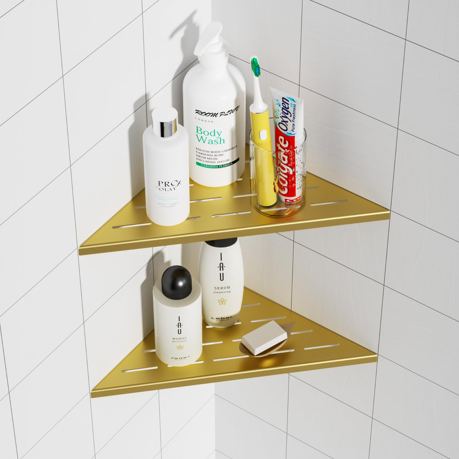 Hokku Designs Sabrena 2 Piece Stainless Steel Floating Shelf | Wayfair