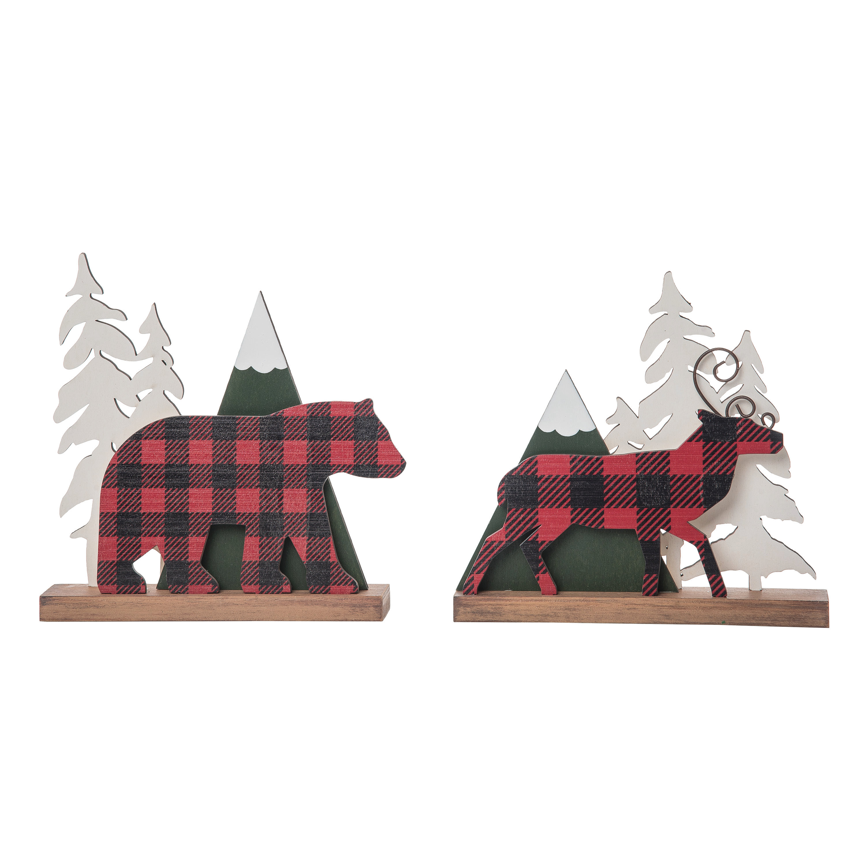 The Holiday Aisle® MDF Cabin Christmas Decor Set of 2 Christmas Home ...