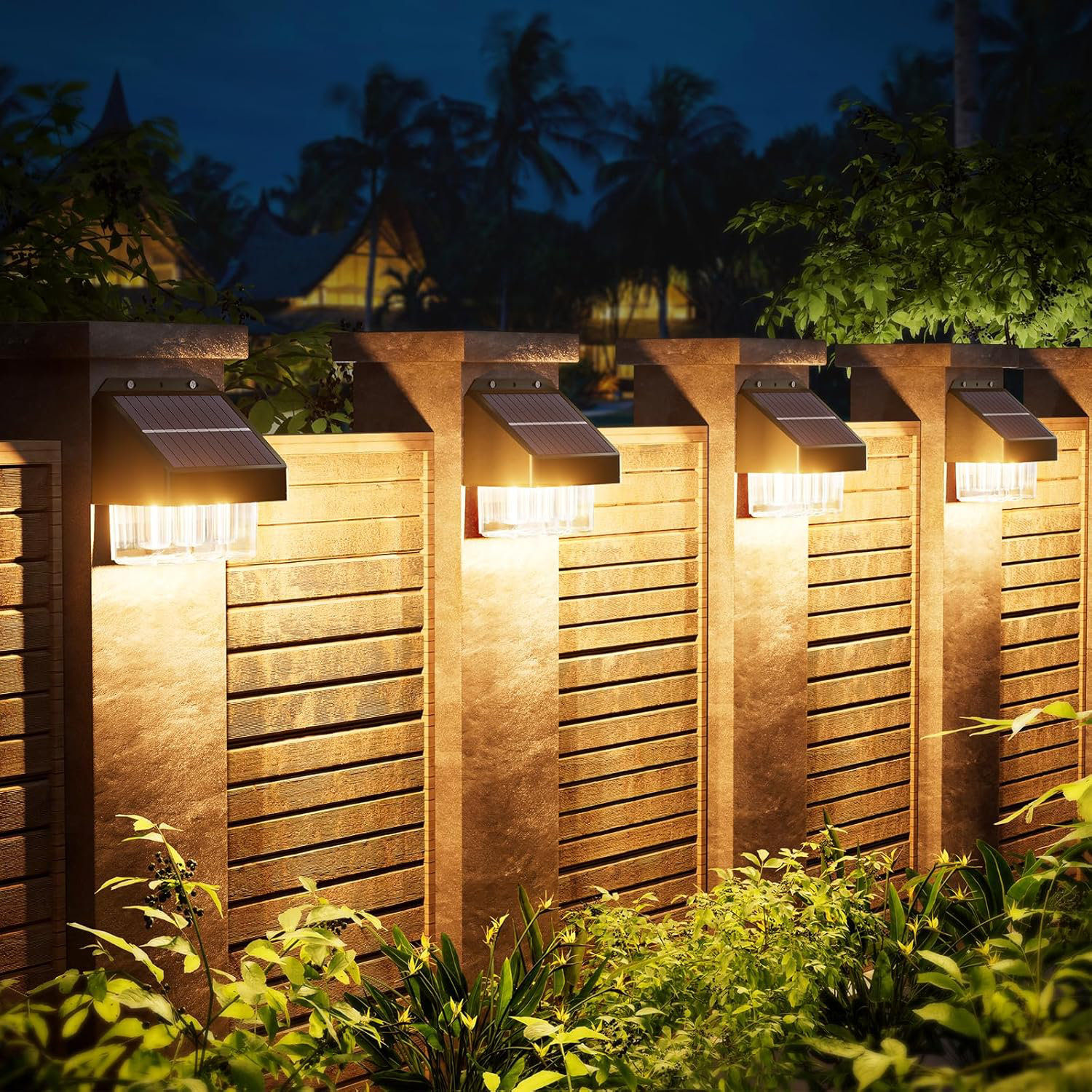 SORMIA 4 Pack High Bright Solar Wall Lights | Wayfair