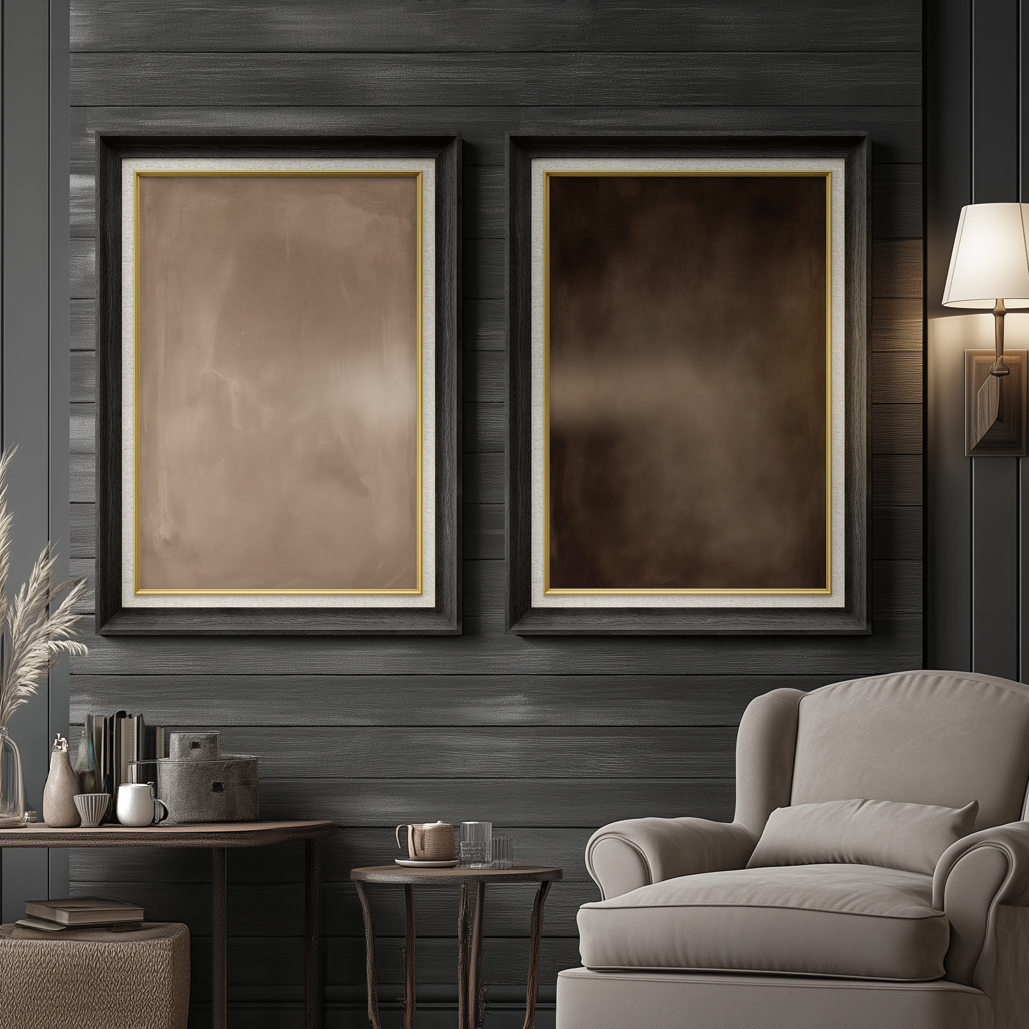 Ashbrook Neutral Gradient Minimalist Abstract in Warm Brown Tones ...