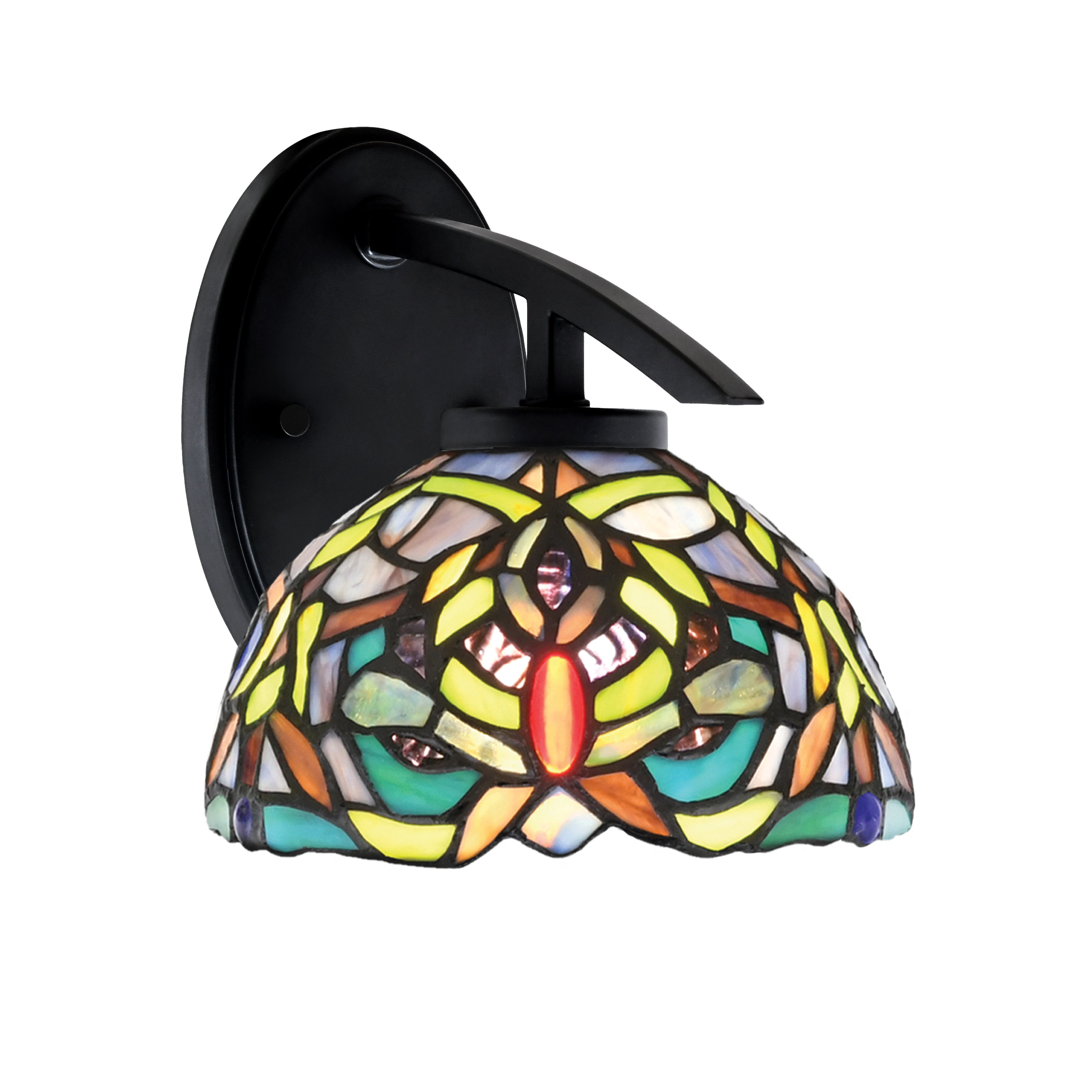 Toltec Lighting Kurve Downlight Wall Sconce Shown In Graphite Finish ...