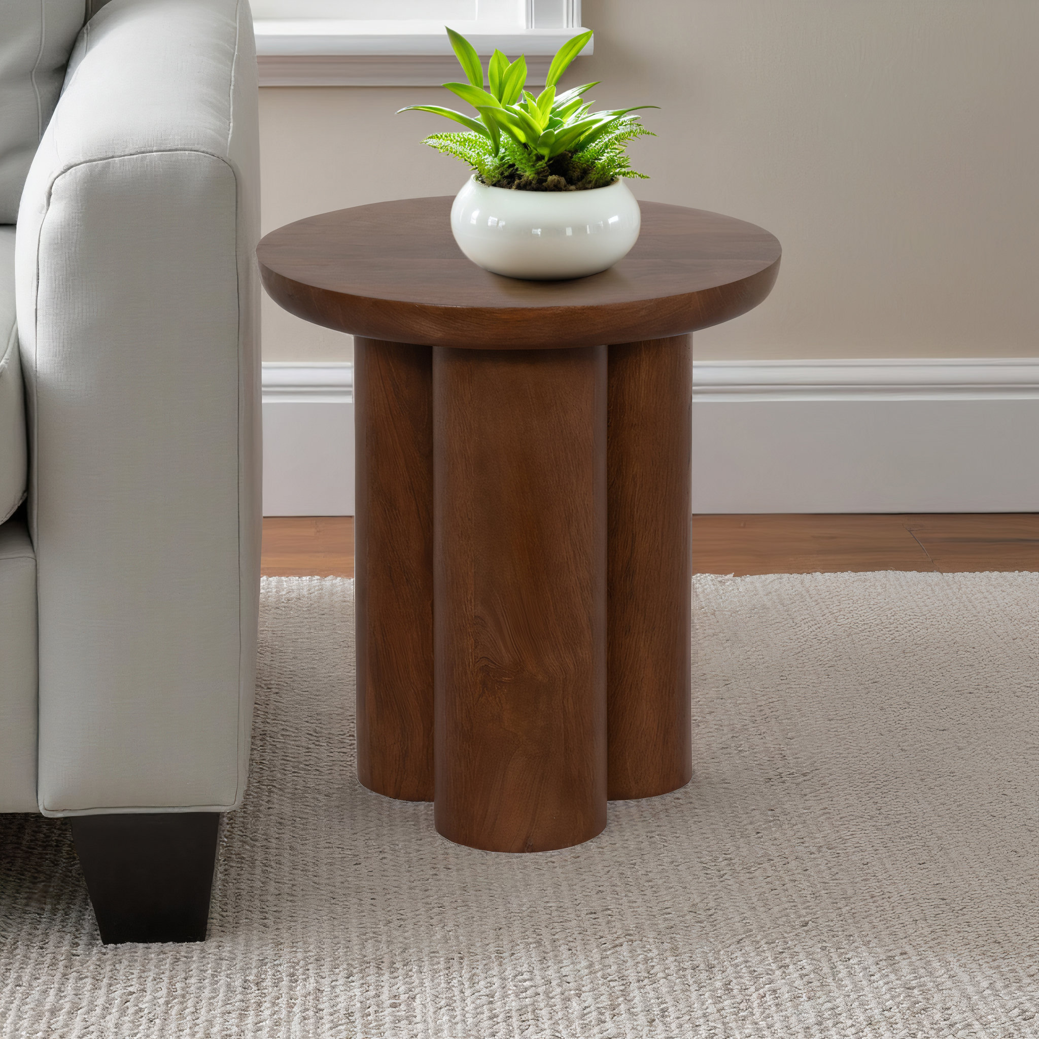 Joss & Main Modern Neutral Wooden Living Room End Table, Side Table 18 ...