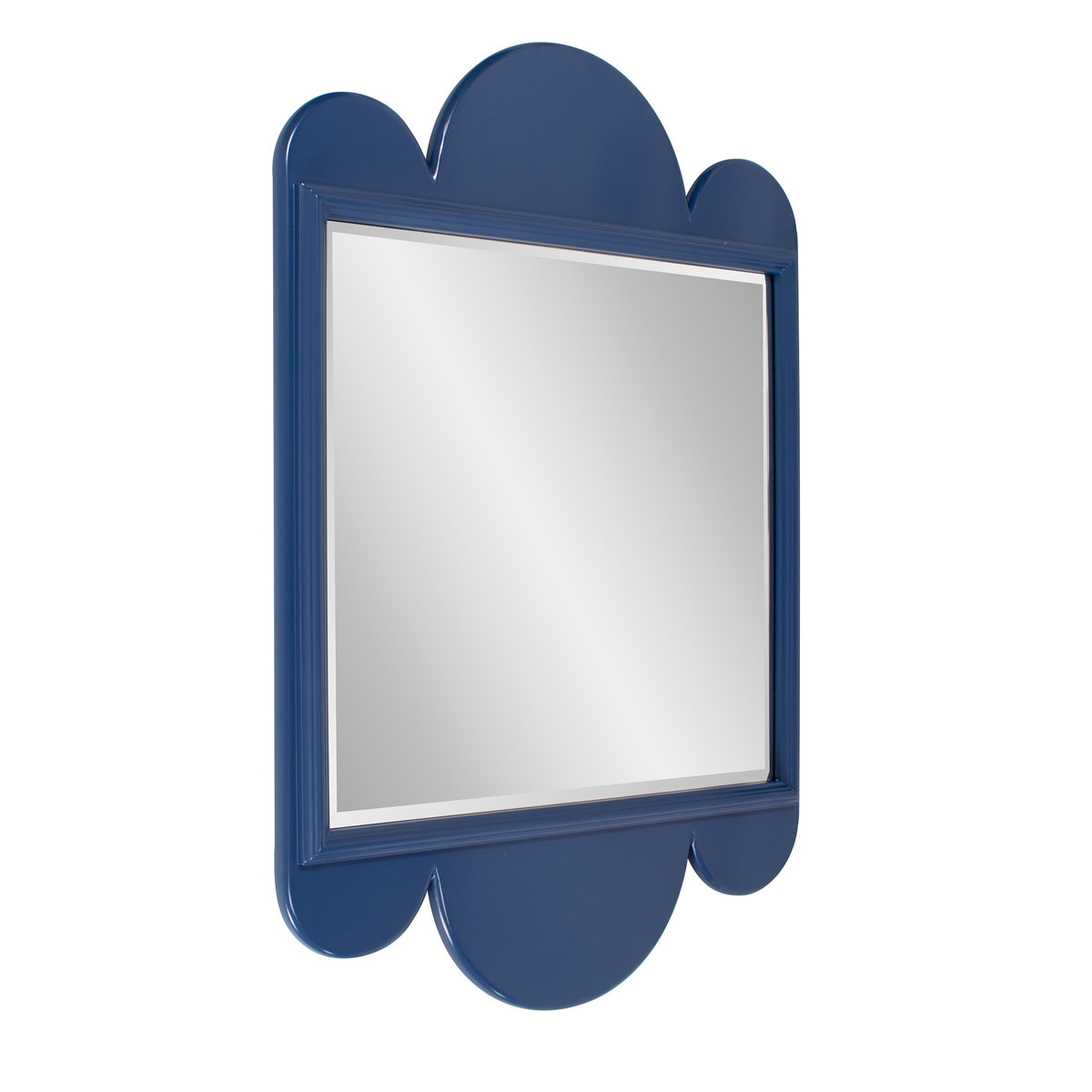 Ebern Designs Scalloped Lacquered Mirror | Wayfair