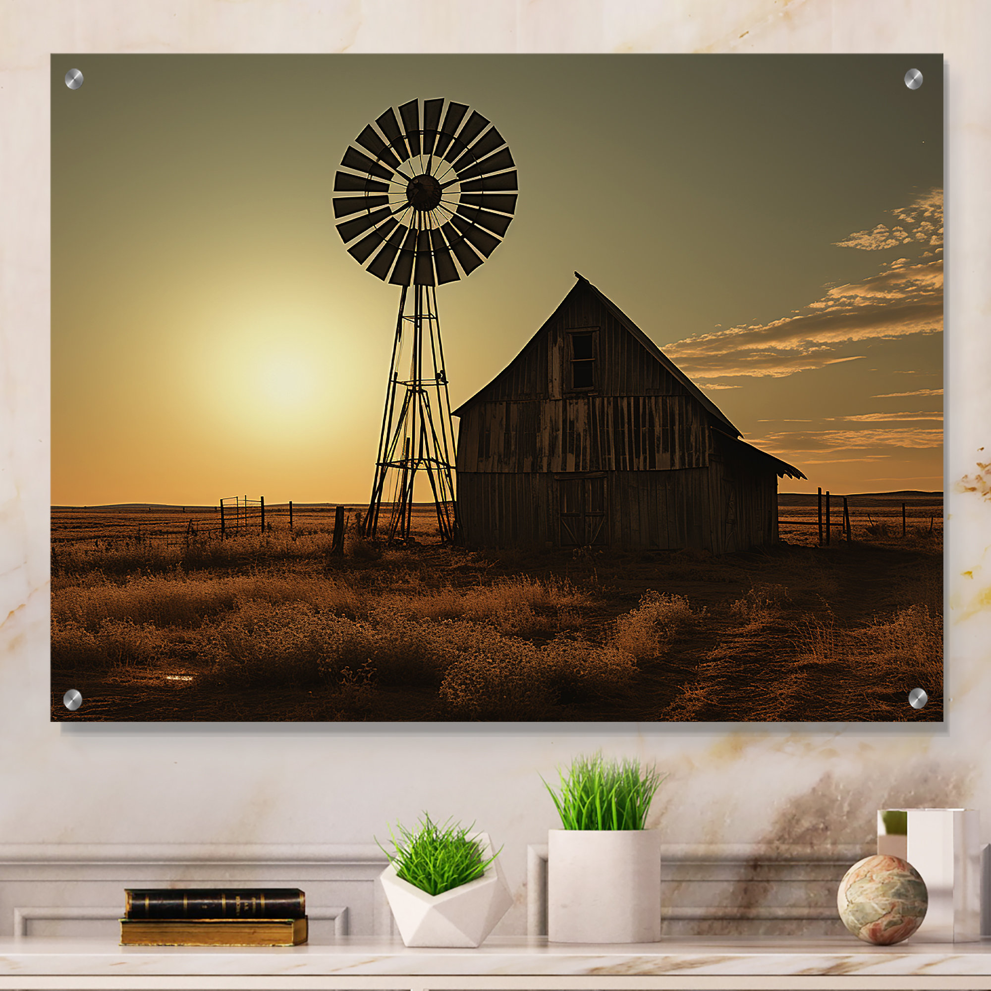 August Grove® Wind Turbines Modern Energy - Wind Turbines Acrylic Wall ...