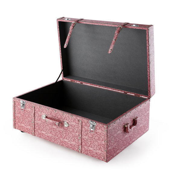 DormCo Texture Brand Trunk - Pink Snakeskin | Wayfair