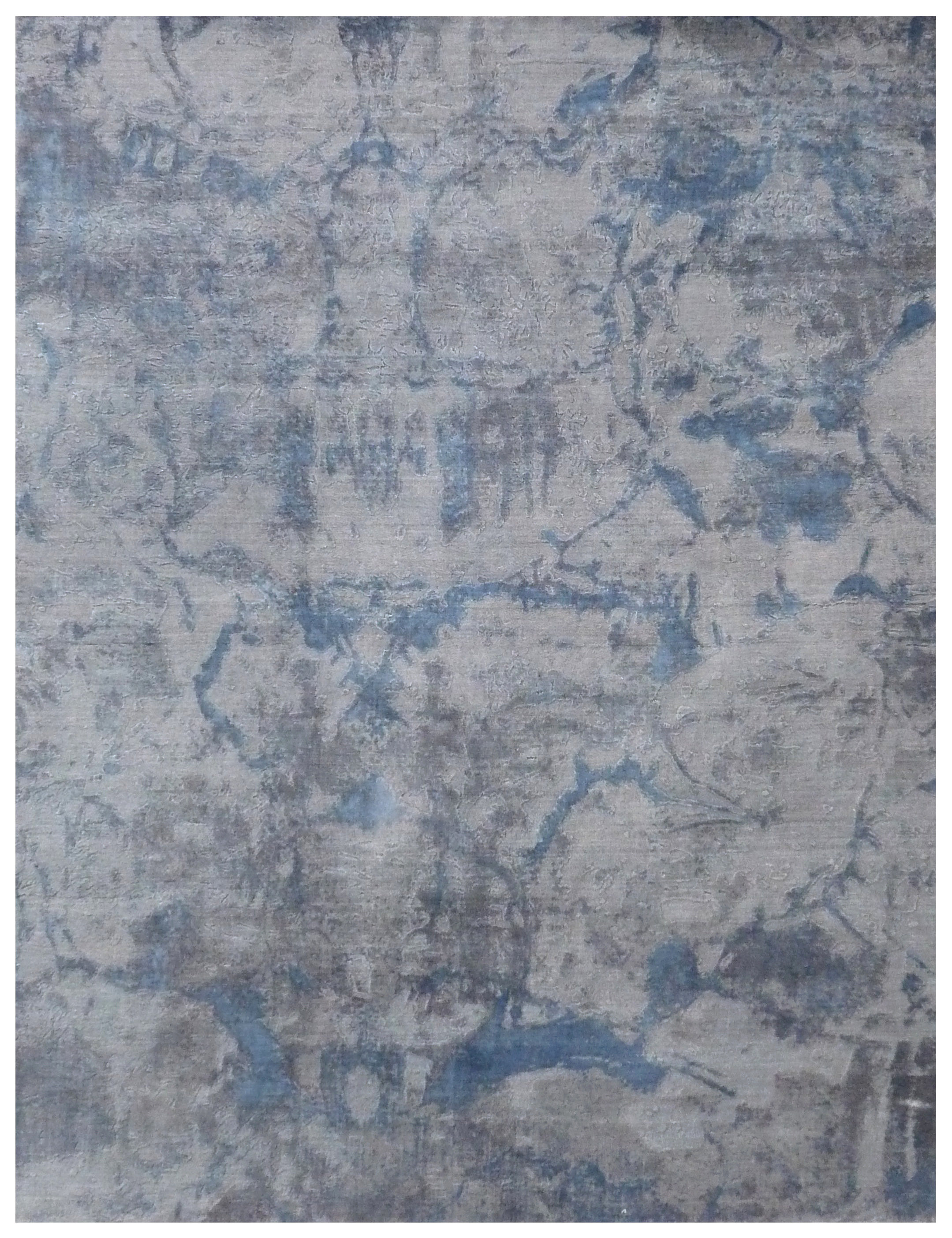 EXQUISITE RUGS Reflections Abstract Hand-Loomed Gray/Dark Gray/Blue Area Rug | Perigold