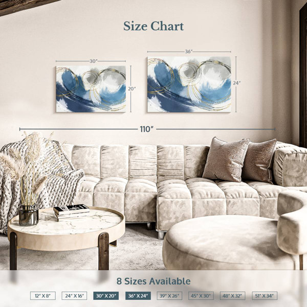 Wade Logan Or Avery sur éclaboussures bleues - Wayfair Canada