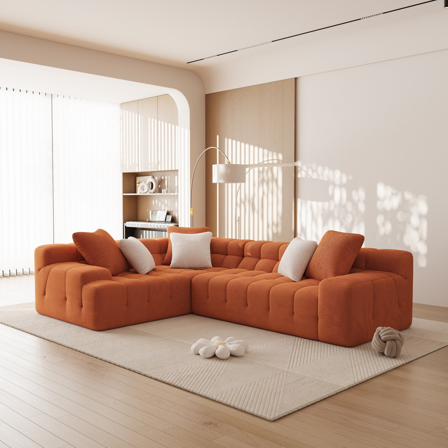 Corrigan Studio L-Shape Sectional Couch - Wayfair Canada