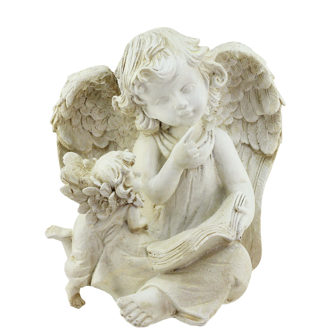 Northlight Seasonal 8.25" Reading Angels with Book Outdoor Garden ...