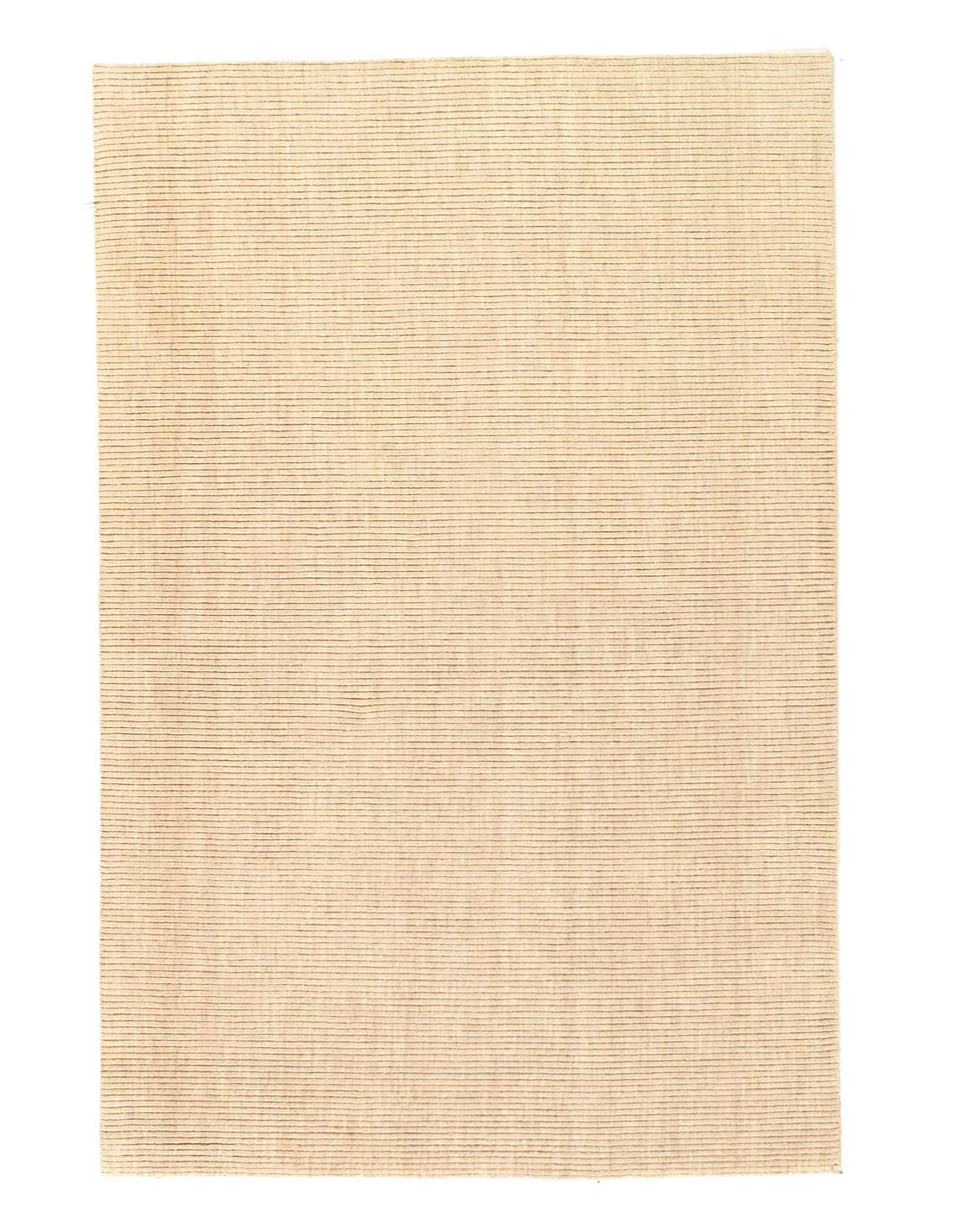 Isabelline Solid Color Handmade Hand-Knotted Rectangle 5' x 8' Wool ...