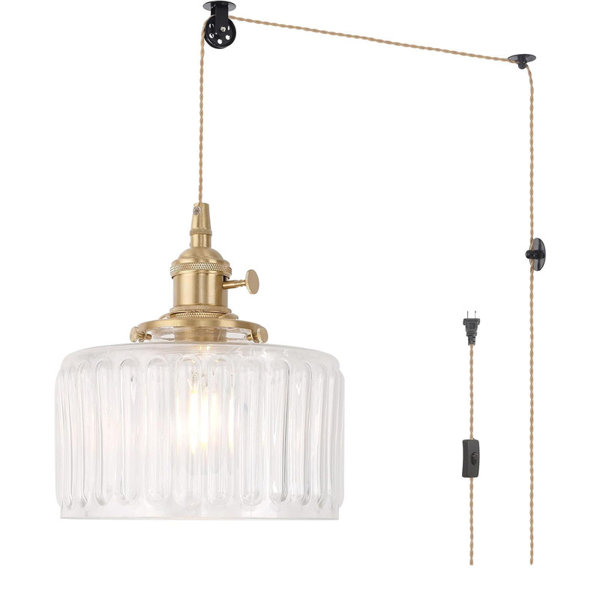Kiflic Plug in Pendant Light Hanging Light Fixture Corded On/Off Switch ...
