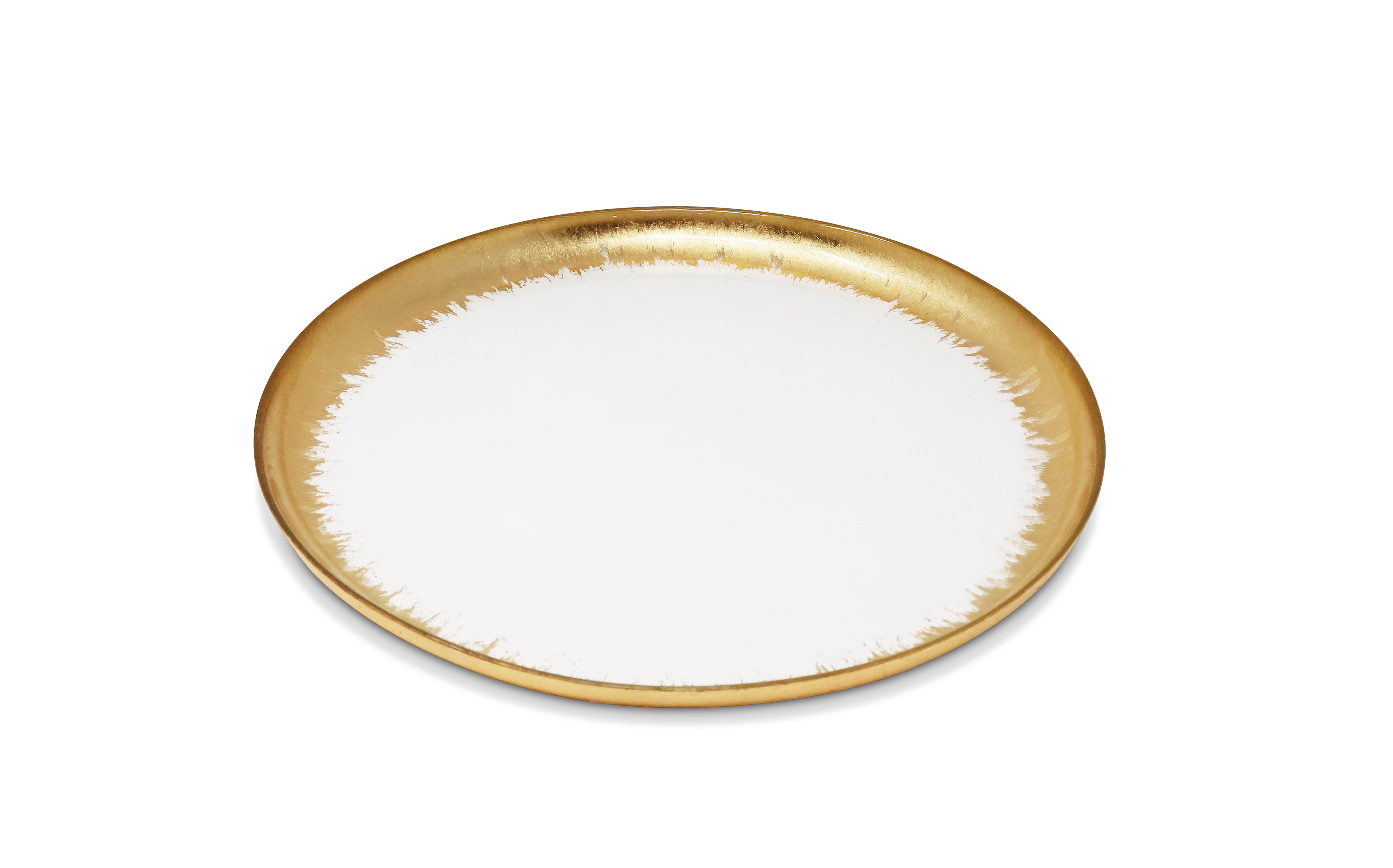 Everly Quinn Chargers with Gold Brushed Rim | Wayfair