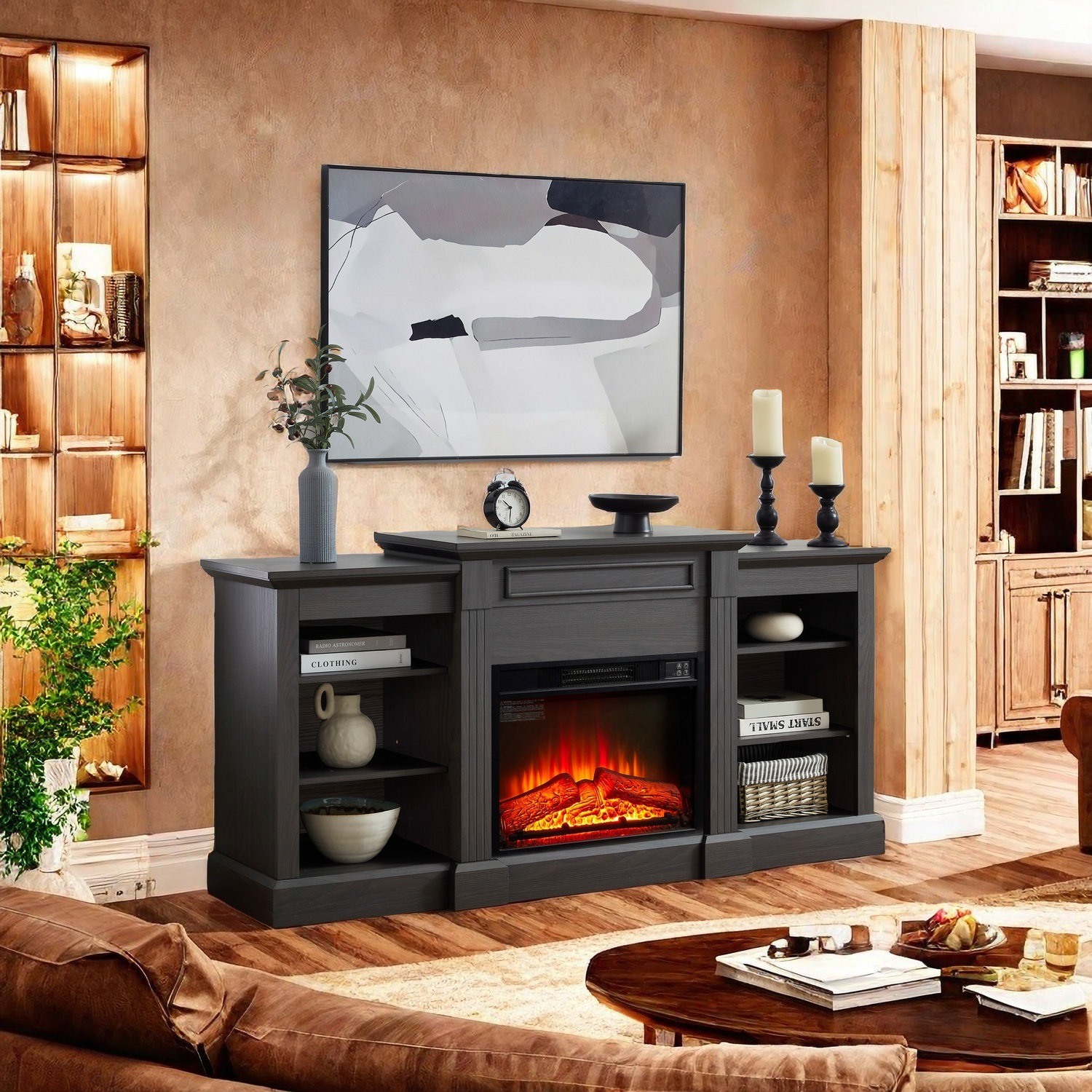 Red Barrel Studio® Multifunctional Console Table With Adjustable ...