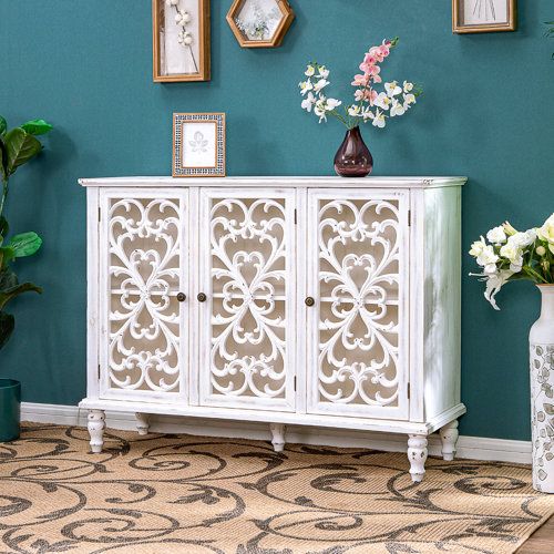 Laurel Foundry Modern Farmhouse Macsen 3-Door Accent Cabinet & Reviews ...