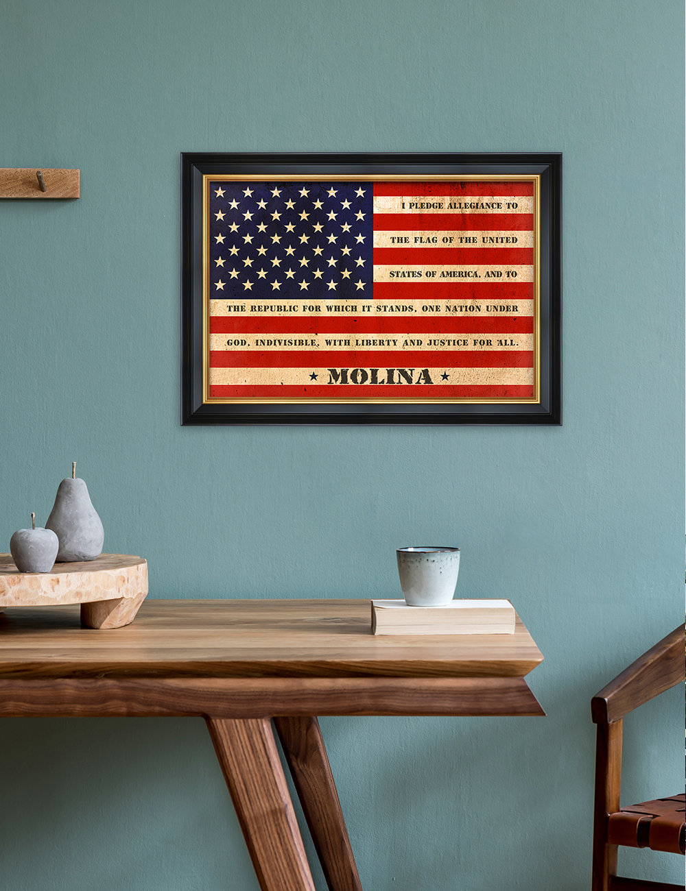 17 Stories American Flag Personalized Family Names & Oath. Ideal Gift ...