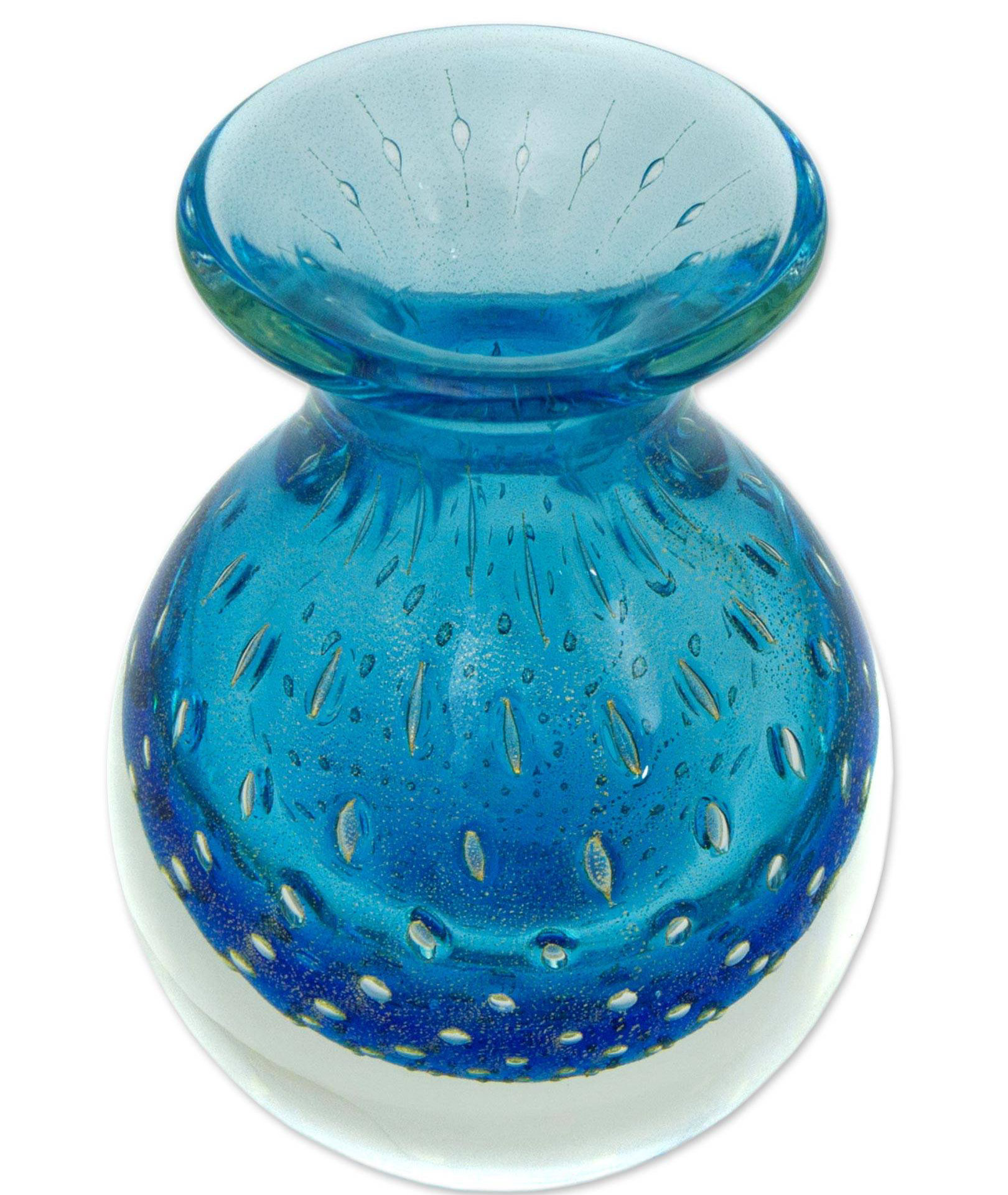 Novica Ocean Inspiration Art Glass Vase | Perigold