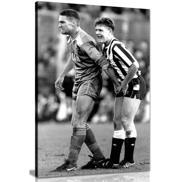 Panther Print Sports Football Vinnie Jones Gazza - Wrapped Canvas Print ...