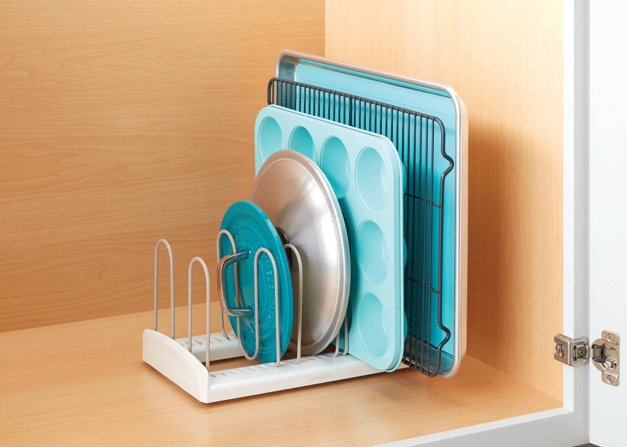 YouCopia® StoreMore® Expandable Pan and Pot Lid Organizer Rack for ...
