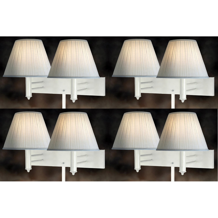 Medallion Lighting White 2-Light Double Wall Lamp | Wayfair