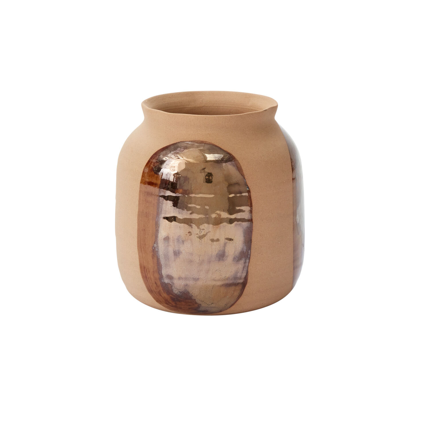 Dakota Fields Bronze Brushstroke Vase 6.25"x 6.5" | Wayfair