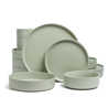 over&back Stackable 16-Piece Semi Hand-Finished Stoneware Dinnerware ...