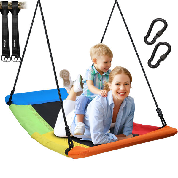 Klo Kick 700lb Giant 60" Skycurve Platform Tree Swing with 2 Hanging ...